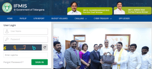 IFMIS Telangana Gov In Login - https://ifmis.telangana.gov.in