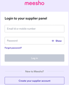 Meesho Supplier Panel - https://supplier.meesho.com/