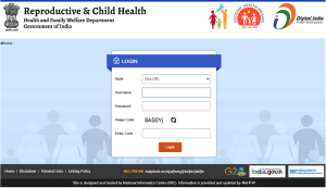 RCH Data Entry Portal | Registartion