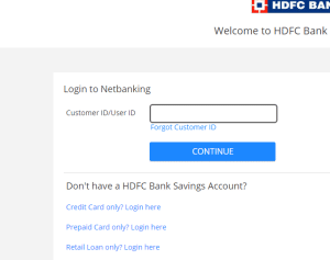 HDFC Internet Banking Login | Registration | Reset Password