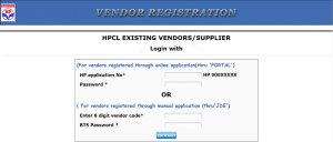 Sales HPCL Portal: Vendor Registration Sales | Reset Password