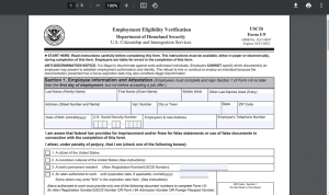 I-9 Form 2023 PDF Download @ https://www.uscis.gov/
